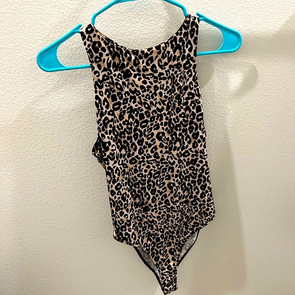 Zara | Tops | Zara Leopard High Neck Bodysuit | Poshmark